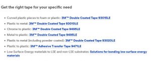 The 3M 300 LSE Tape Family. What are the differences? – Quick Stick Tapes